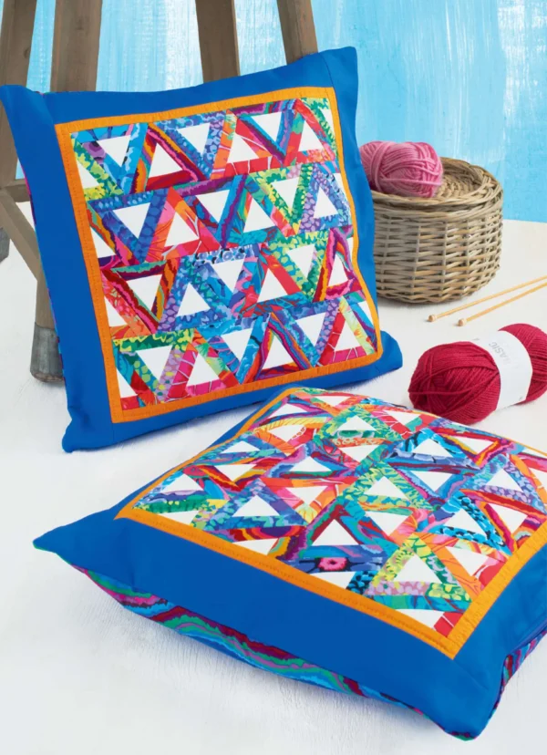 Materialpackung für Läufer oder Kissenhüllen „Bunte Dreiecke“ – Nähen & Patchwork 1/24 ...